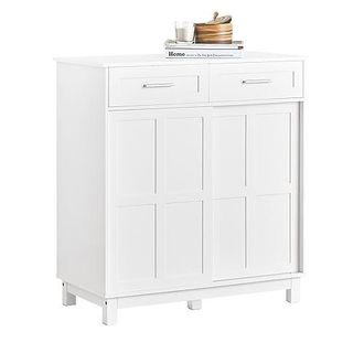 SoBuy Meuble de Rangement Meuble dentrée Meuble à Chaussures Armoire Multi-rangements pour Couloir, Entrée, Salon, Cuisine, avec 2 Tiroirs et 2 Portes Couli