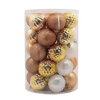 Hallmark Champagner, Gold, Wei&szlig;e Kugel, Weihnachtsschmuck, 30 St&uuml;ck