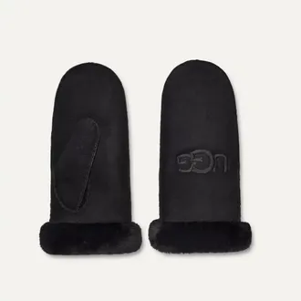 UGG Sheepskin Mittens Gloves - Black