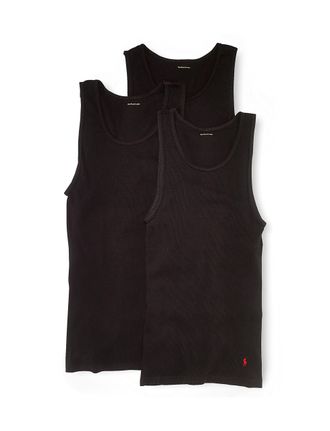 Ralph Lauren Polo Ralph Lauren Classic Fit Ribbed Tank with Moisture Wicking 100% Cotton - 3 Pack