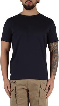 Replay T-Shirt Basique pour Homme, Coupe Droite, avec col Rond, 067 Bleu Nuit, M