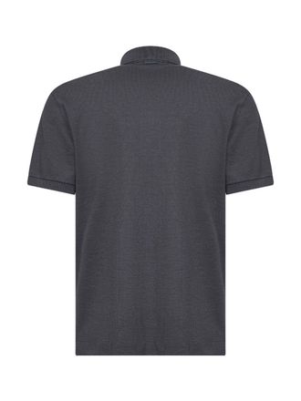 Ermenegildo Zegna Mens Piqu&eacute; Polo Shirt Grey Cotton-Silk T-shirts And Polos