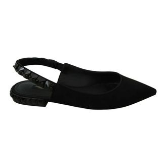 Dolce & Gabbana Flat Sandalen - - Shoes - Damen - Schwarzk - 36 1/2 EU