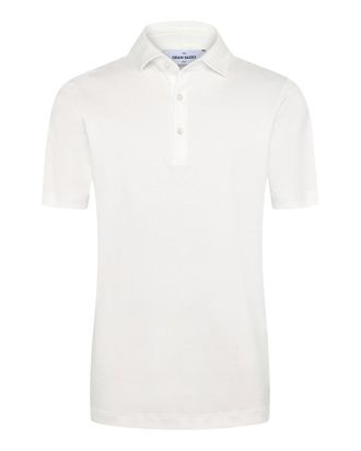 Gran Sasso Glattes Poloshirt aus softem Baumwolljersey in