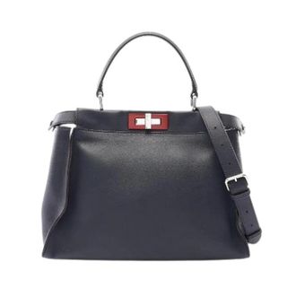 Fendi Pre-owned Peekaboo Leder 2way Handtasche - - Pre-owned - Damen - Blau - ONE SIZE