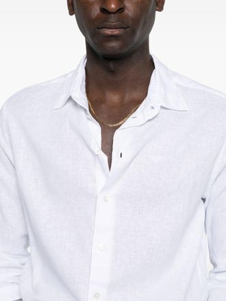 Emporio Armani Linen-Blend Shirt - White