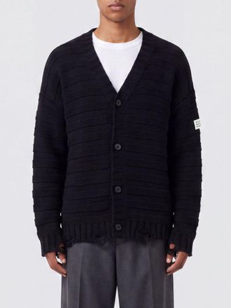 Maison Margiela Cardigan relaxed fit en m&eacute;lange de laine &agrave; effet us&eacute;