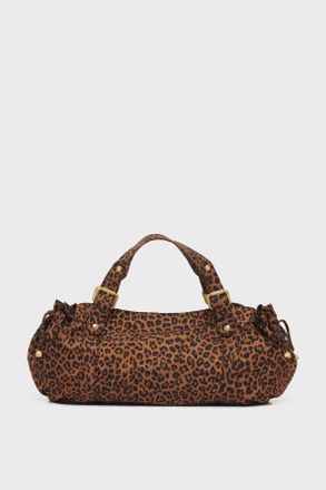 Gerard Darel Sac &agrave; main en toile nylon l&eacute;opard- 24H