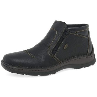 Rieker Herren 05372 Kurzschaft Stiefel, Schwarz (schwarz/schwarz / 00)