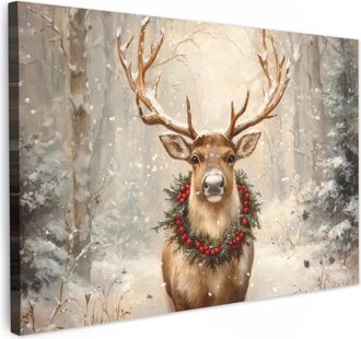 MuchoWow © Weihnachtsdeko Leinwandbild Groß 120x80 cm XXL Dekoration Wohnzimmer Bilder Pictures Weihnachtsgeschenke Decoration Living Room Deko Moderne Bild Ge