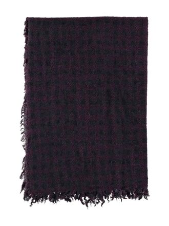 Faliero Sarti écharpe frangée à carreaux - Rouge