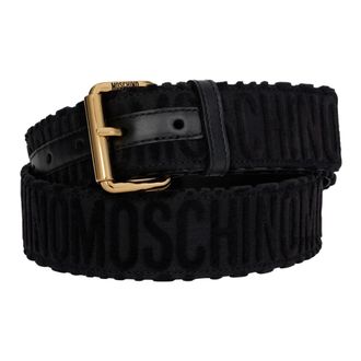 Moschino Ceinture avec logos - Femme - Accessoires - Noir - Taille: 48 CM