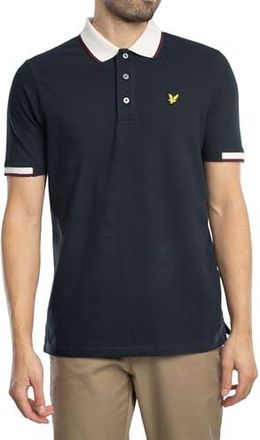 Lyle & Scott Homme Polo &Agrave; Demi-Pointe, Dark Navy, XL