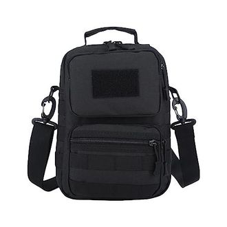 Generic Sac &agrave; bandouli&egrave;re pour activit&eacute;s de plein air, alpinisme, loisirs et mode, sac &agrave; dos &agrave; capuche pour homme (noir, taille unique)