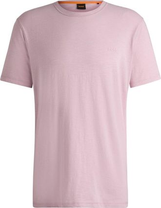 HUGO BOSS Leichtes T-Shirt mit gummiertem Logo-Schriftzug in