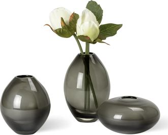 Torre & Tagus Mini Lustre Vase, Glas, Smoke, Assorted