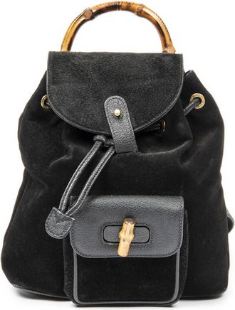 Gucci Crossbody Bags - Mini Bamboo Backpack - Gr. unisize - in Schwarz - f&uuml;r Damen