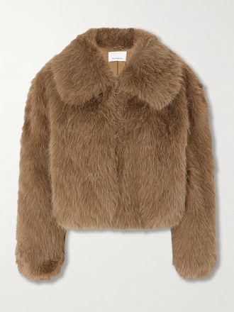 Frankie Shop Hope Oversized-jacke Aus Plüschmaterial - Braun