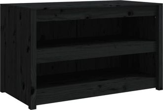 vidaXL Outdoor-K&uuml;chenschrank Schwarz 106x55x64 cm Massivholz Kiefer - Vidaxl