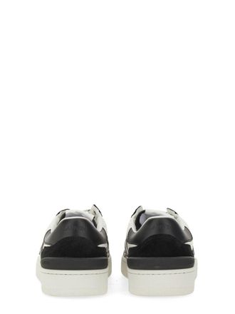 Lanvin Mixed Leather and Nylon Sneaker - White