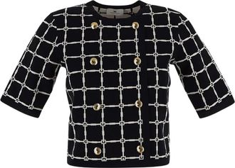 Elisabetta Franchi Femme, Pulls, Noir, Taille: 38 FR T-shirt Mode Femme