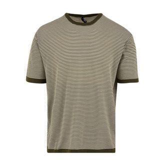 Drumohr Gestreiftes T-Shirt f&uuml;r Herren - - Tops - Herren - Gr&uuml;n - M