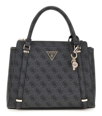 Guess Eco Erica 2 Compartment Satchel Coal Logo