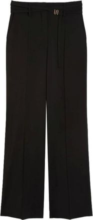 Sportmax Femme, Pantalons, Noir, Taille: 38 FR Flared Wool Pantalons