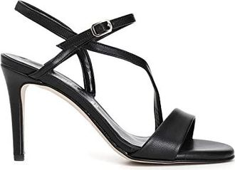 Caf&egrave;noir C1XO9902 Sandales asym&eacute;triques m&eacute;talliques, Noir, 41 EU