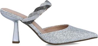 Menbur Femme, Chaussures, Gris, Taille: 37 EU Slingback laminata fascia intrecciata sulla monta
