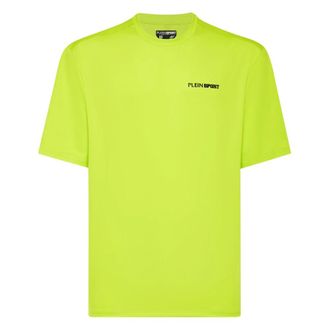 Plein Sport Homme, Tops, Jaune, Taille: XL Micro Rib T-shirt Round Neck SS