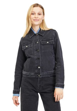 Tamaris Damen Ardesen Jacket, Wash Black Denim, 38 EU