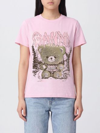 Ganni T-shirt &agrave; manches courtes en coton biologique avec imprim&eacute; Teddy Bear