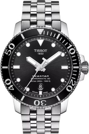 Tissot Seastar 2000 Automatik, Edelstahl, 44mm, schwarzes Zifferblatt Herrenuhr T120.907.11.051.00