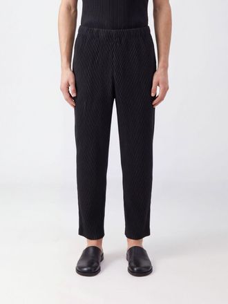 Homme Pliss&eacute; Issey Miyake Pantalon slim fit Homme Pliss&eacute; Issey Miyake en cr&ecirc;pe pliss&eacute; avec taille &eacute;lastiqu&eacute;e