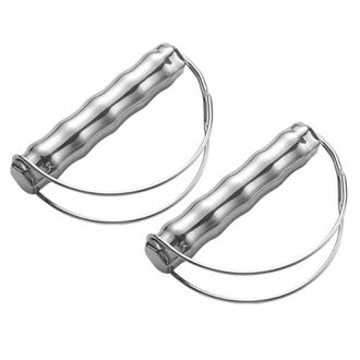 Holibanna Poign&eacute;e Porte-Paquet de Courses en Acier Inoxydable Lot de 2 Capacit&eacute; 25 Kg Ergonomique Anti-Frottement Multi-Usage pour Paquet Cabas et Paniers la Cu