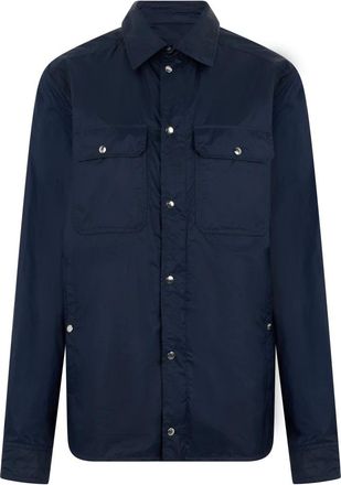 Moncler Femme, Blouses et Chemises, Bleu, Taille: 38 FR Technical Long-Sleeve Shirt