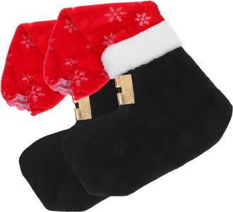 Artibetter 2 Stücke Weihnachtsstuhl Tischfußabdeckung weihnachtliche weinflaschendekorationen Weihnachten Weinflaschenbeutel rutschfeste Stuhlfüße Weihnachtsstuh