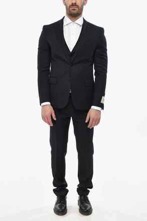 Corneliani CC COLLECTION 3-teiliger Anzug aus Wollmischung mit klassischem Revers Corneliani