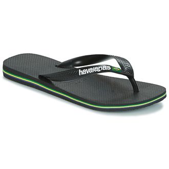 Havaianas Unisex Brasil Logo Zehentrenner, Schwarz, 33/34 EU