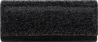 twentyfour Femme, Sacs, Noir, Taille: ONE Size Pochette &agrave; ornements strass&eacute;s