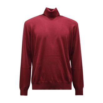 Altea Dolcevita Woll-Rollkragenpullover - - Knitwear - Herren - Rot - 3XL