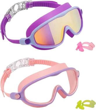Generic Schwimmbrille f&uuml;r Kinder, Schwimmbrille, beschlagfrei, mit Nasenklammer und UV-Schutz f&uuml;r Kinder am, Pool, Sommer