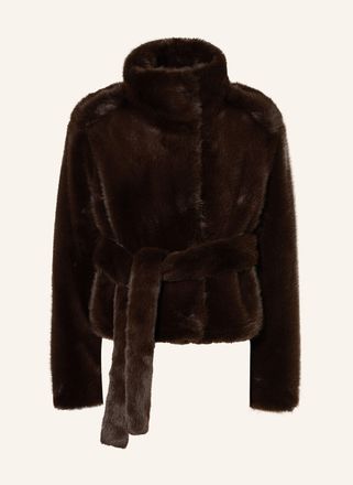 Darkpark Darkpark Kunstfell-Jacke braun