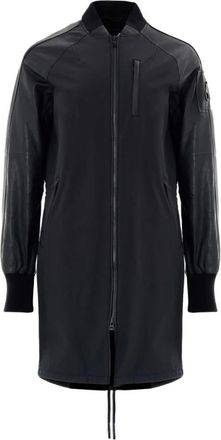 Moose Knuckles Femme, Manteaux, Noir, Taille: 38 FR Parka en tissu technique et cuir