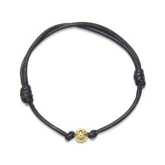 Nialaya Homme, Accessoires, Jaune, Taille: ONE Size Bracelet Cordon Noir