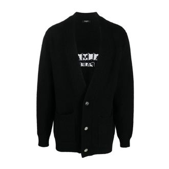 Balmain Homme, Pulls, Noir, Taille: XL Merino Cardigan