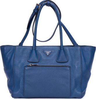 Prada Crossbody Bags - Vitello Daino Tote - Gr. unisize - in Blau - f&uuml;r Damen