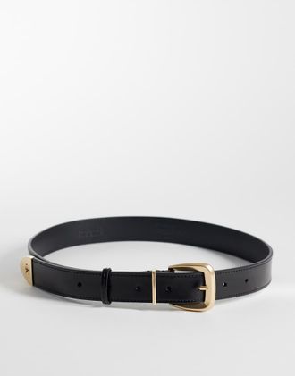 Calvin Klein Ceinture avec embout dor&eacute; 30 mm - Noir