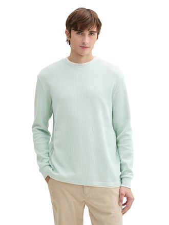 Tom Tailor Herren 2-in-1 Longsleeve, 17549 - Sea Foam, XL